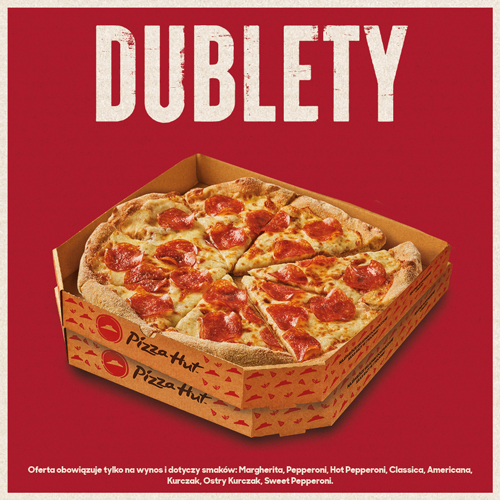 TWO MEDIUM PIZZAS FOR 53,99 PLN - only at Pizza Hut